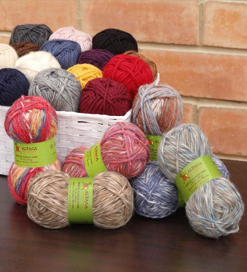 Buy Blend Alpaca Yarn Wool Set of 3 Skeins Worsted Weight - Heavenly ...