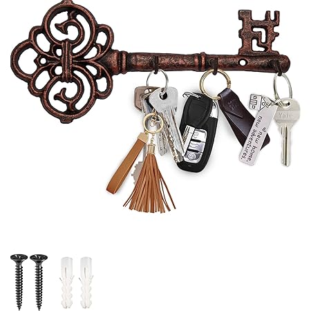 Amazon.com: Large Cast Iron Skeleton Key, 2 PCS Vintage Cast Iron ...