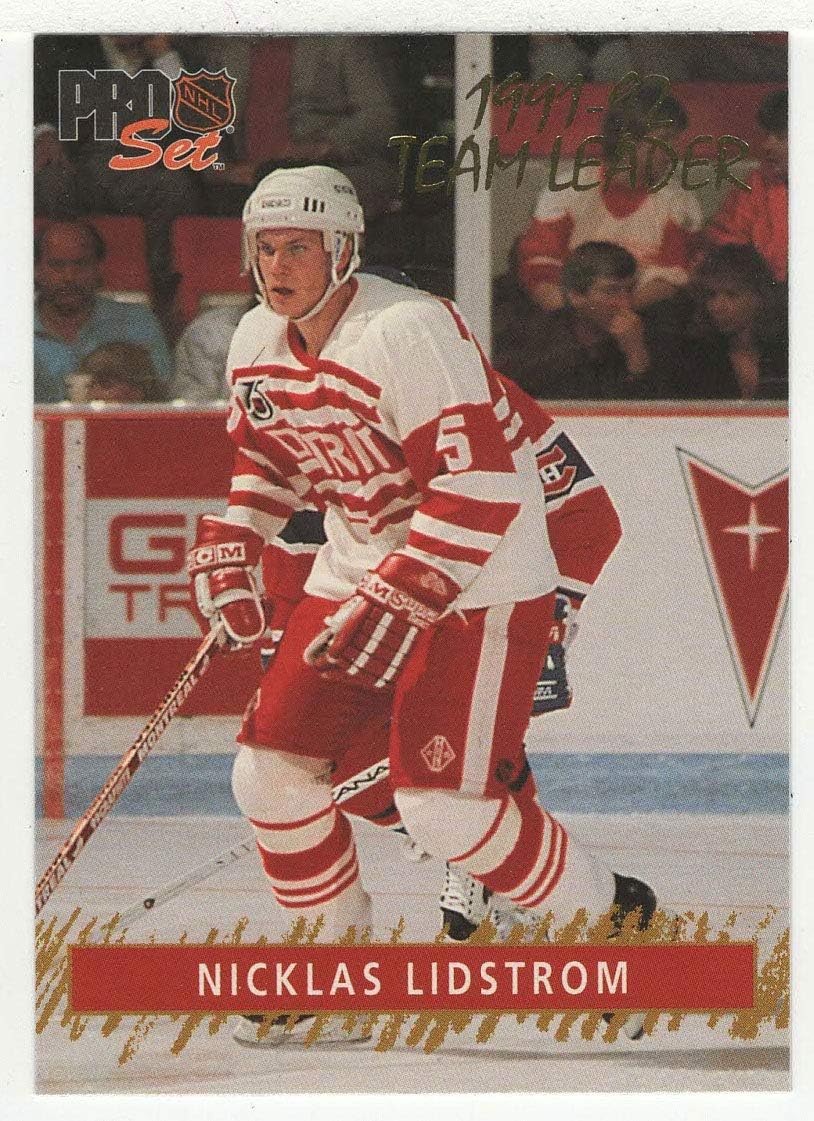 Nicklas Lidstrom - Detroit - Gold Team Leaders (NHL Hockey Card) 1992 ...