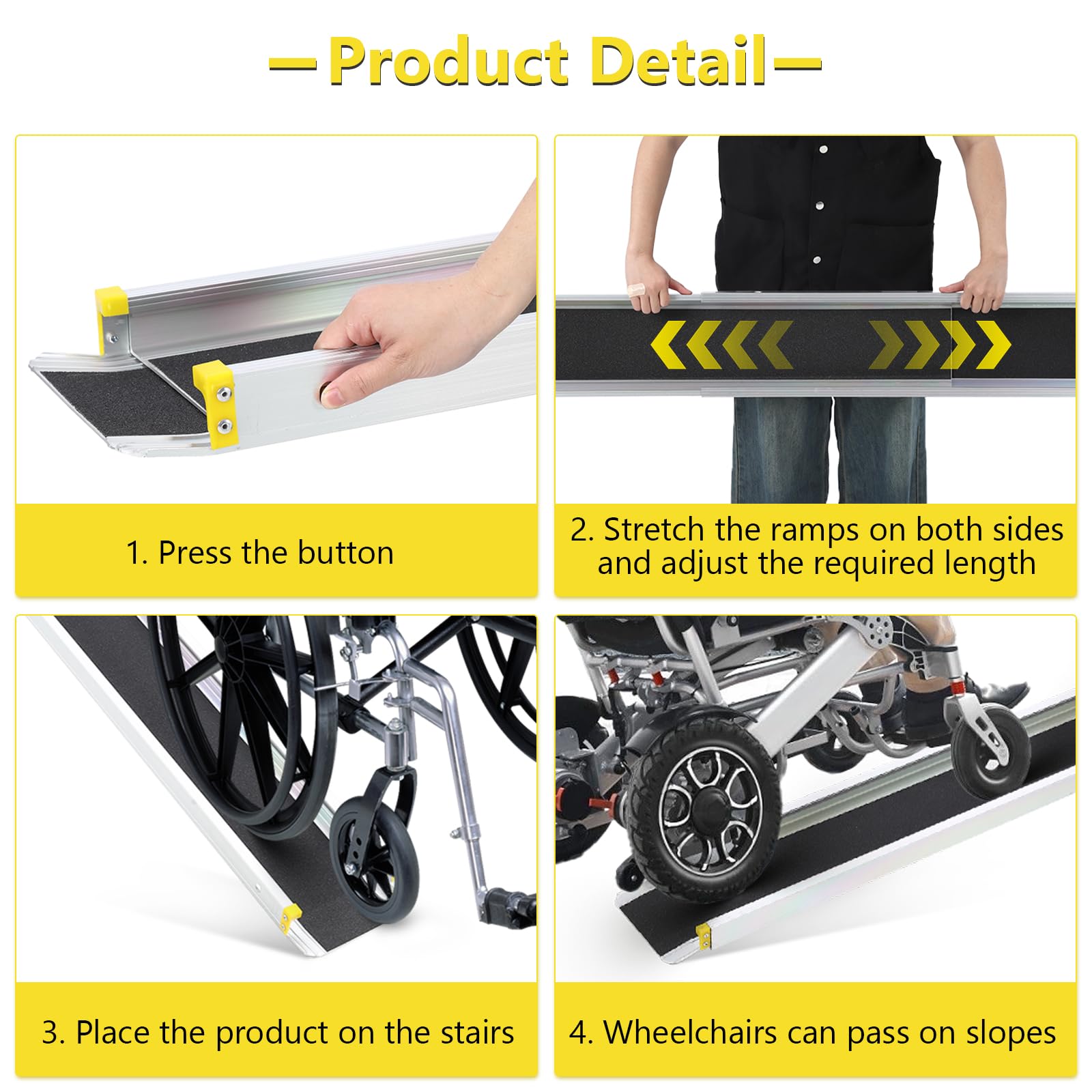 Snapklik.com : 7FT Wheelchair Ramp For Steps, Portable Ramps For ...
