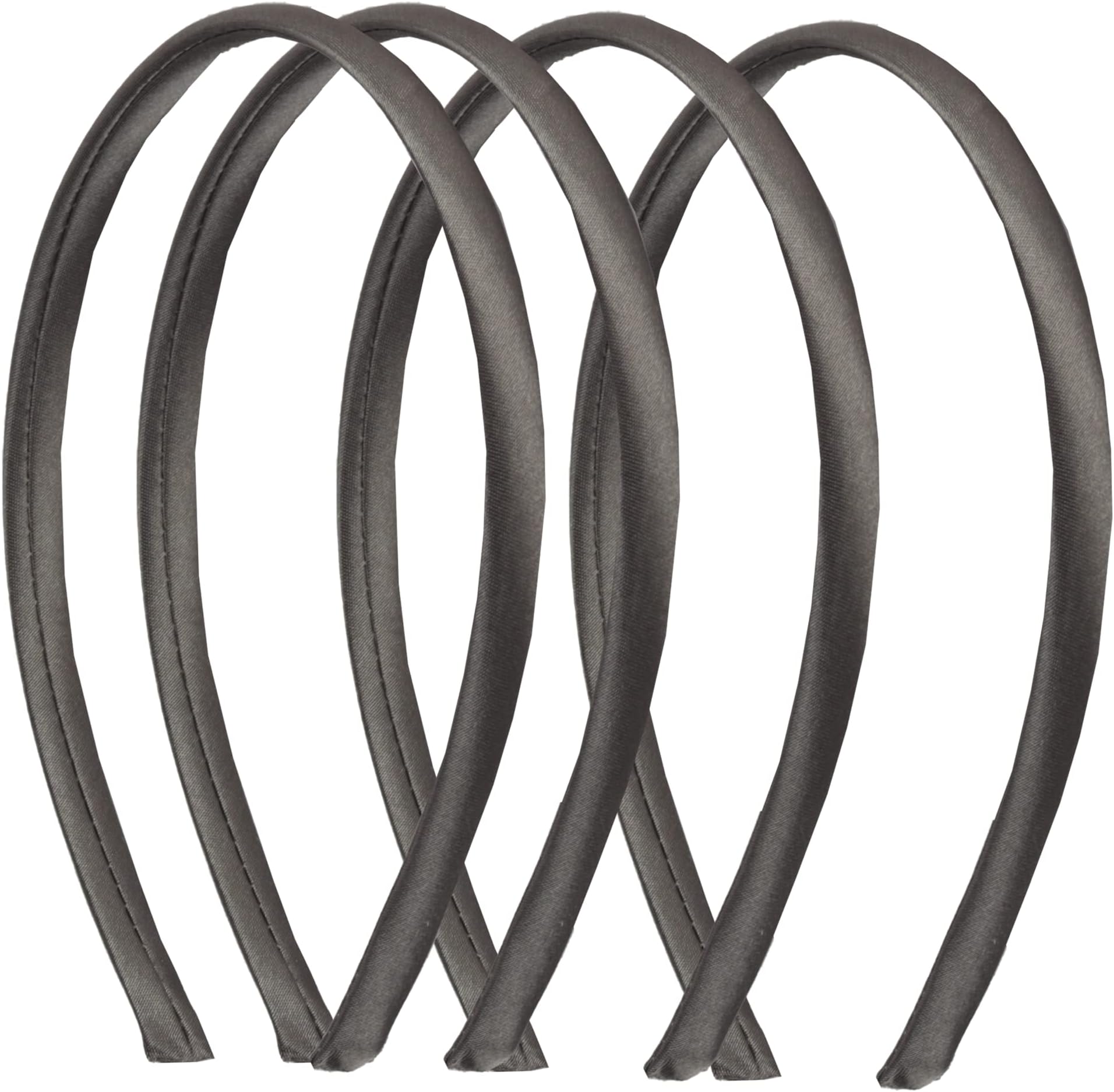Amazon.com : Motique Accessories Thin Headbands for Women Solid Satin 4 ...