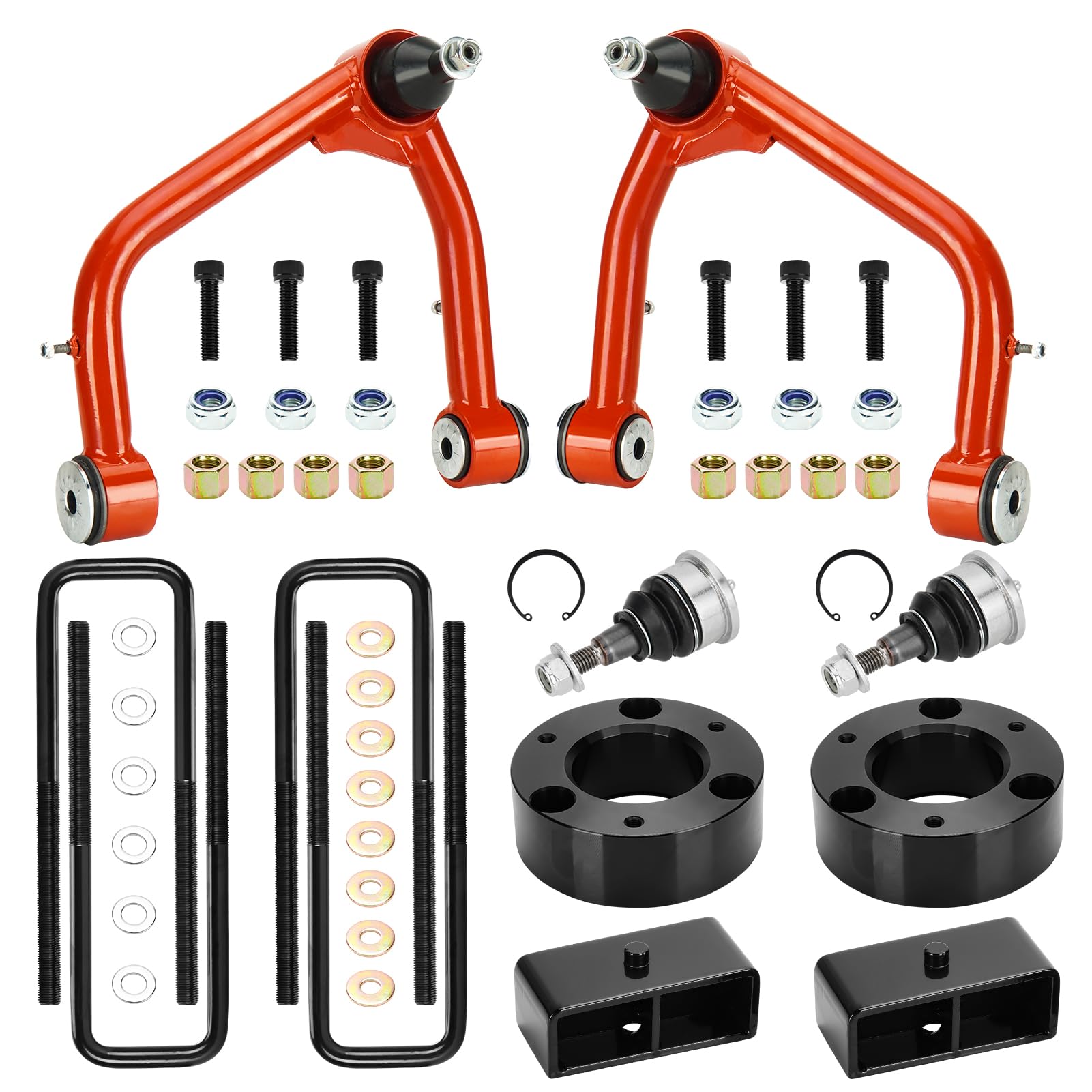 Amazon.com: 3 Inch Front 2 Inch Rear Leveling Lift Kit with Front Upper ...