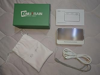 Amazon | MUTRAIN スライドオープンデジタルポイント&シュートカメラ ミラー付き 1080P 写真撮影練習 ホワイト X10 ...