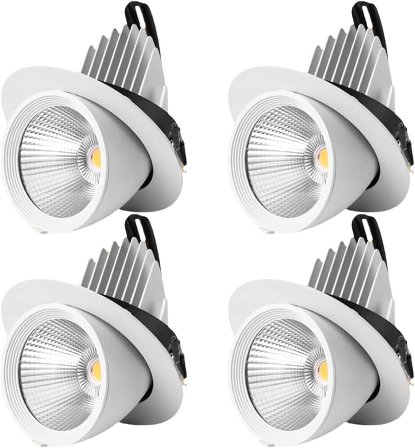 4-Pack Stretchable Recessed Downlights | 3/4/5/6 Inch COB Trunk Light ...