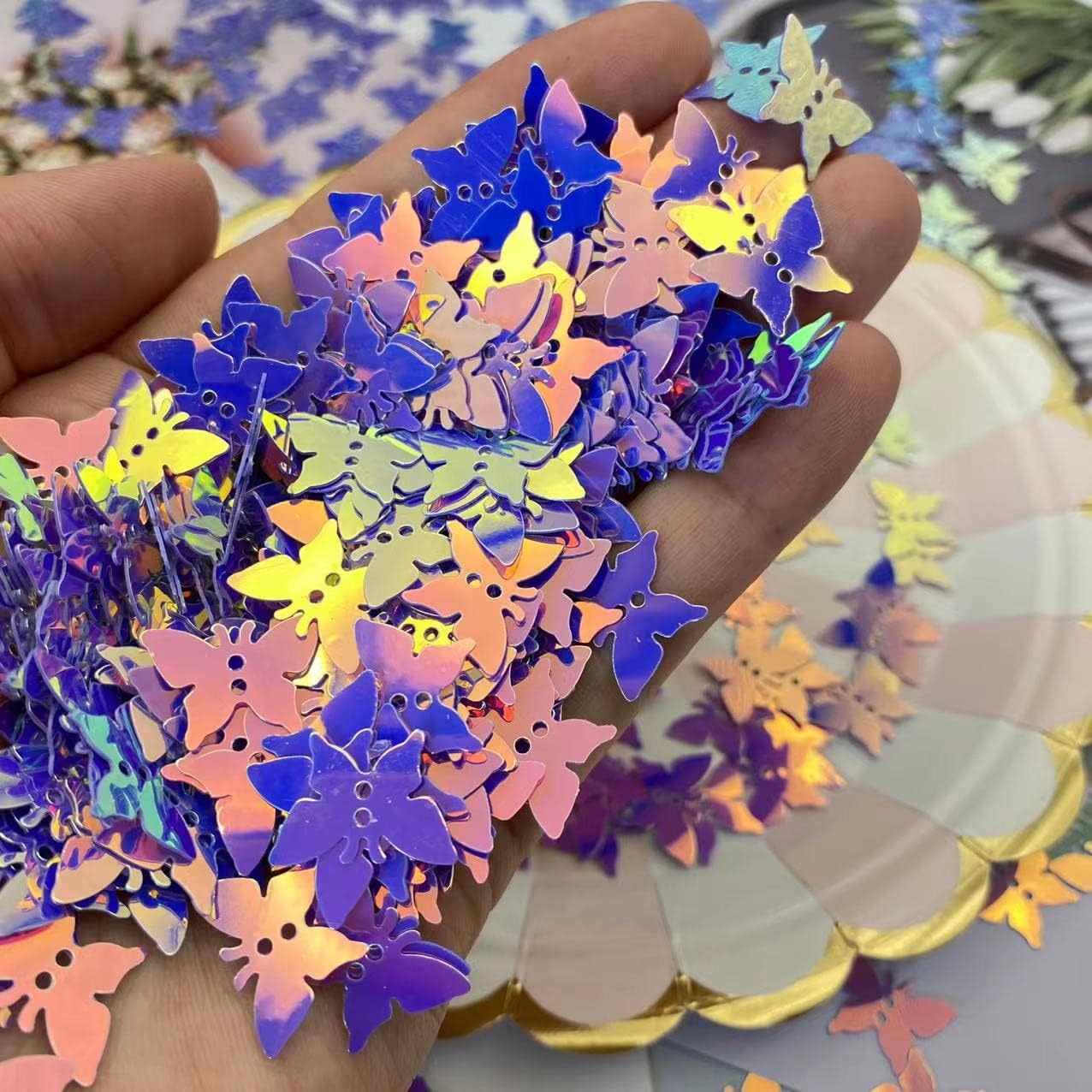 Amazon.com: Purple Butterfly Party Table Confetti - Wedding ...