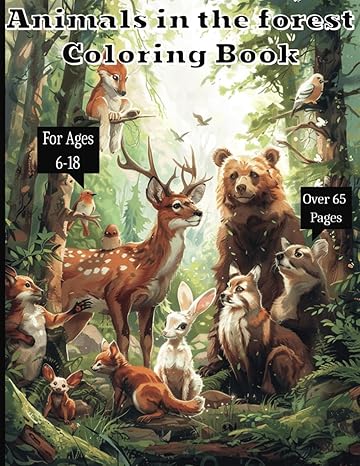 Animals in the forest coloring book: Books10, Novice: 9798332023323 ...