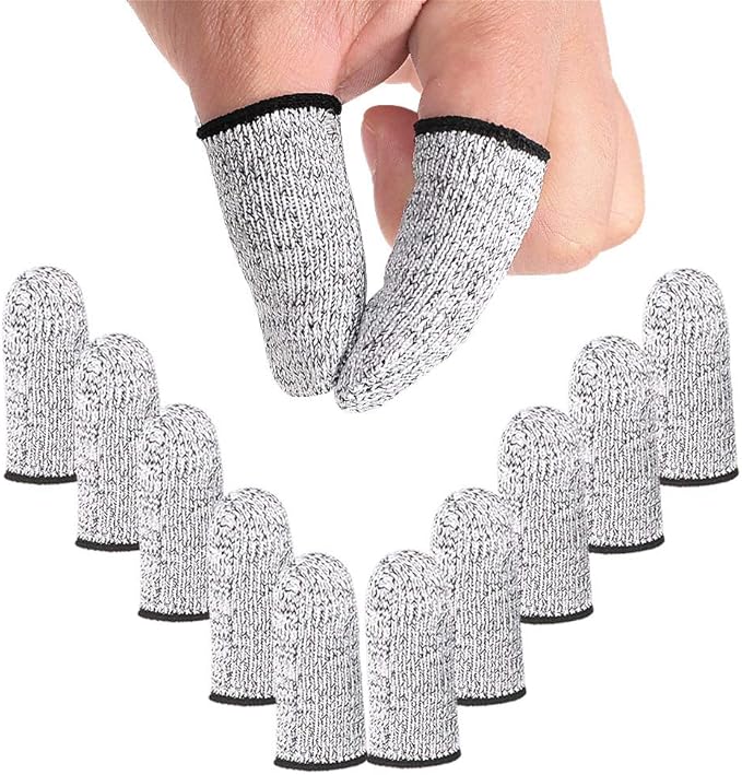 ZEPOHCK 10 Pcs Cut Resistant Protection Finger Cots, Finger Sleeve ...