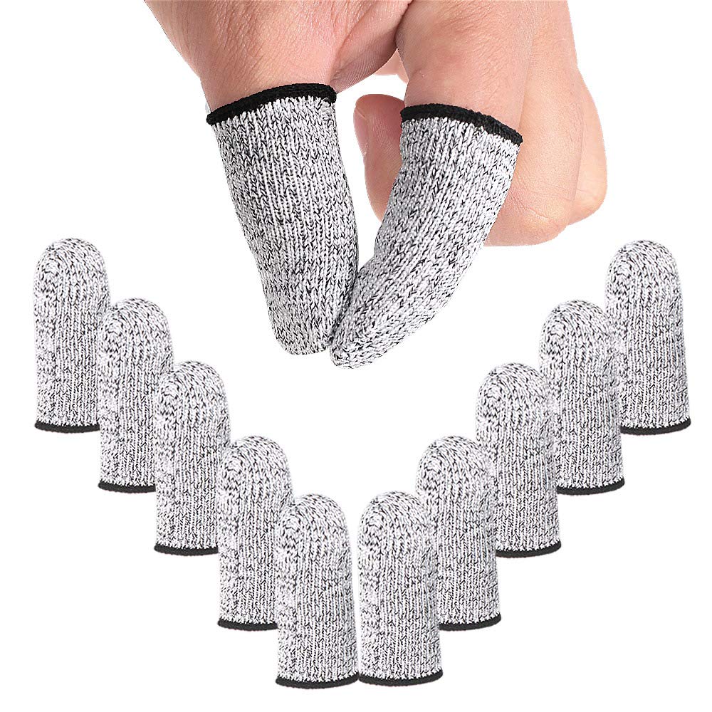 ZEPOHCK 10 Pcs Cut Resistant Protection Finger Cots, Finger Sleeve ...