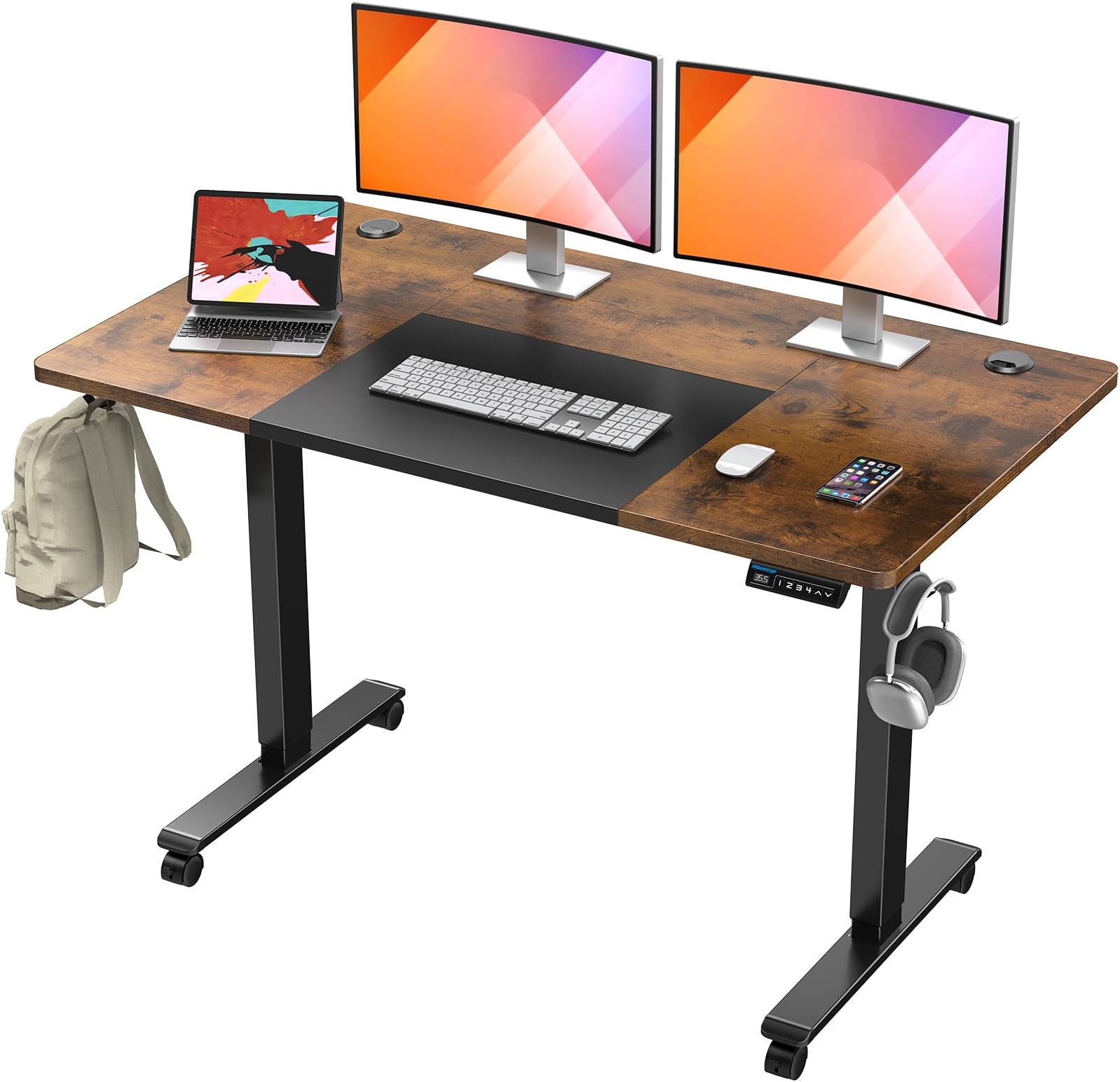 Amazon.com: Radlove Electric Height Adjustable Standing Desk, 55 x 24 ...