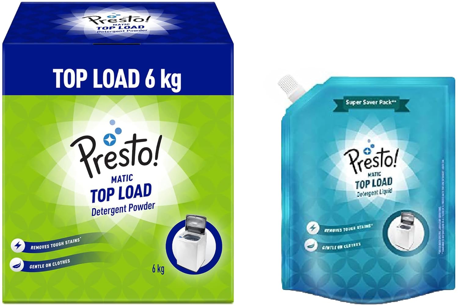 Amazon Brand - Presto! Matic Top Load Detergent Powder - 6 kg & Amazon ...