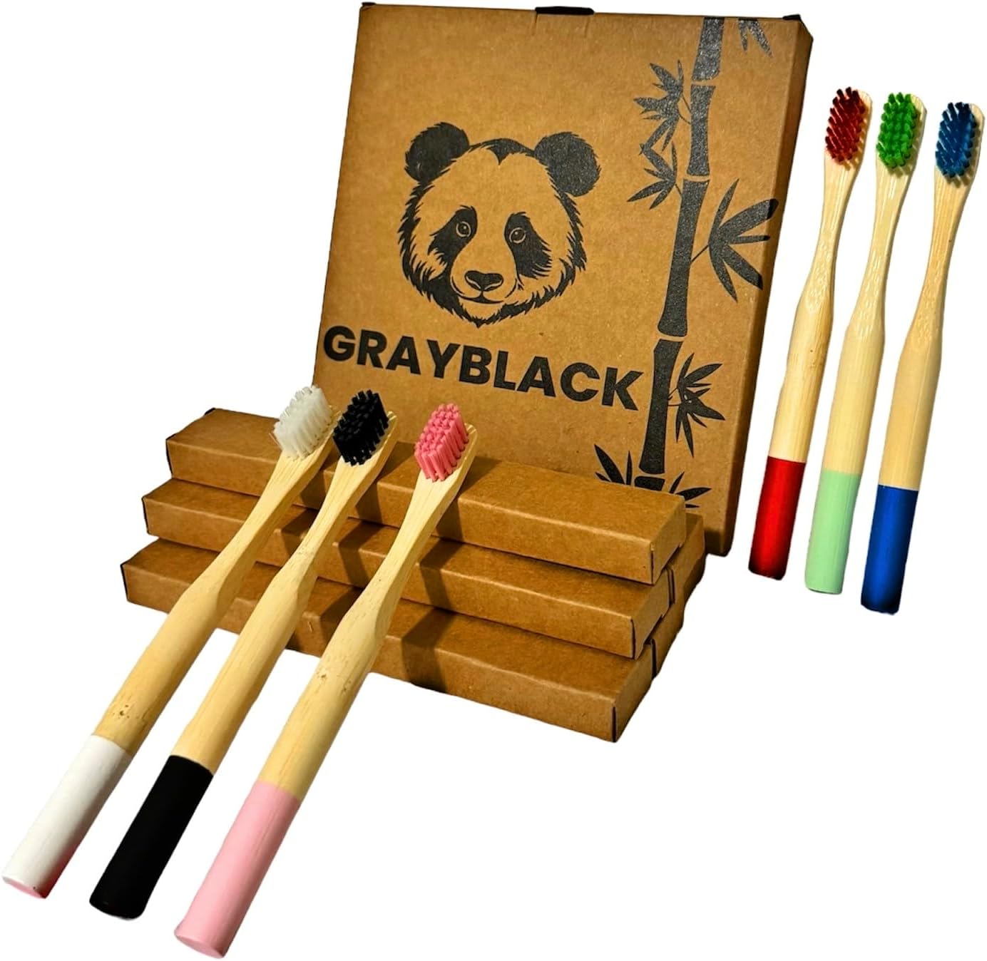 Amazon.com : NUDUKO Biodegradable Bamboo Toothbrushes, 10 Piece BPA ...