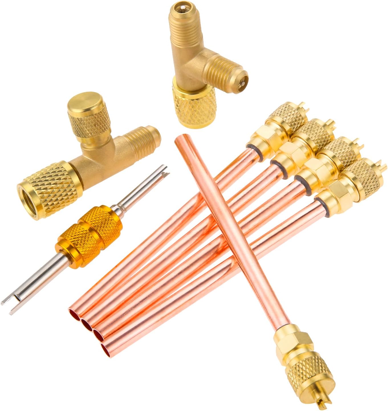 Amazon.com: HZ-MONSTAR Access/Service Valve Kit, 5Pcs 1/4" SAE x 1/4 ...