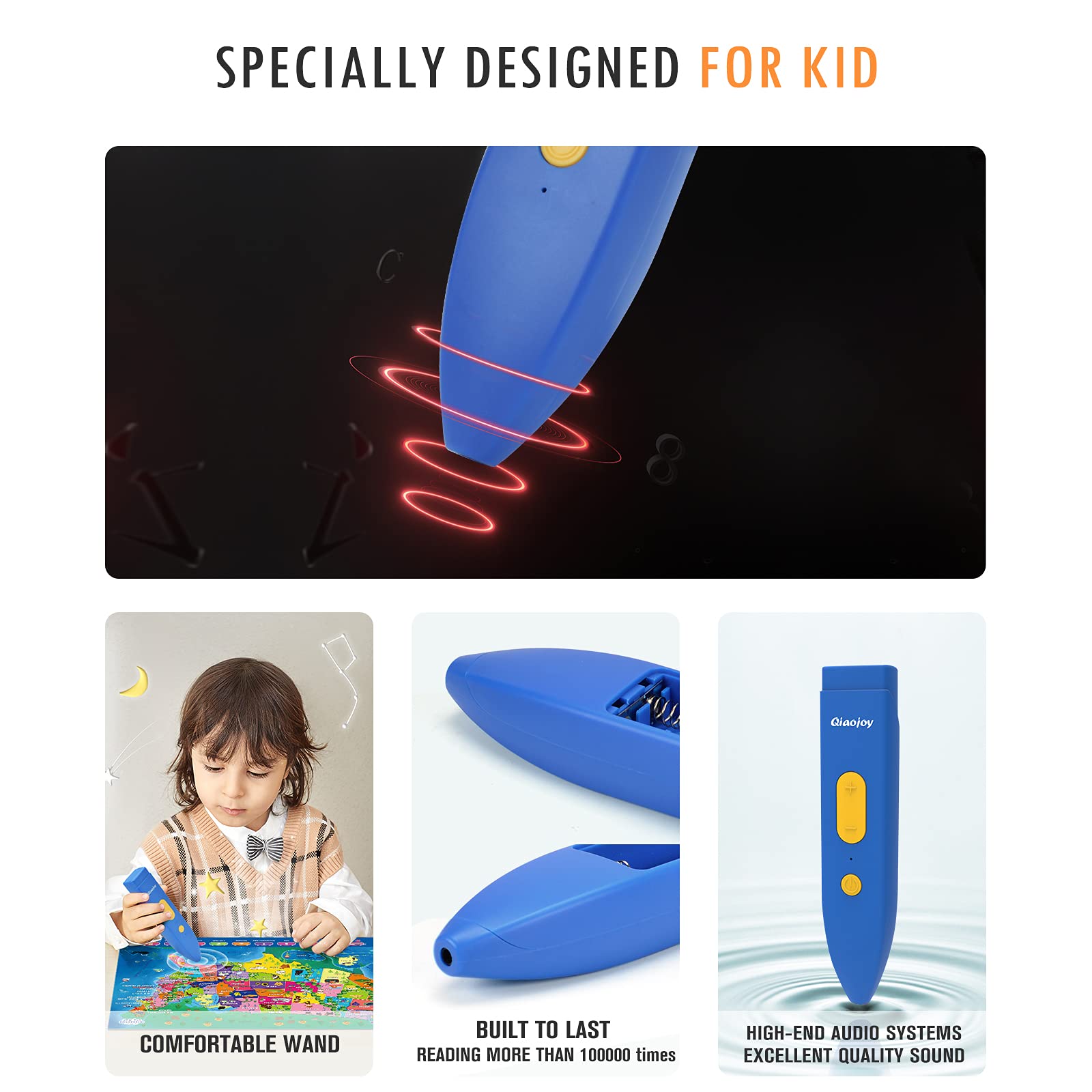 Qiaojoy Interactive Kids Map Bilingual United States Map for Kids ...