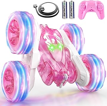 Amazon.com: Pink Remote Control Car for Girls Rechargeable Fast Direct ...