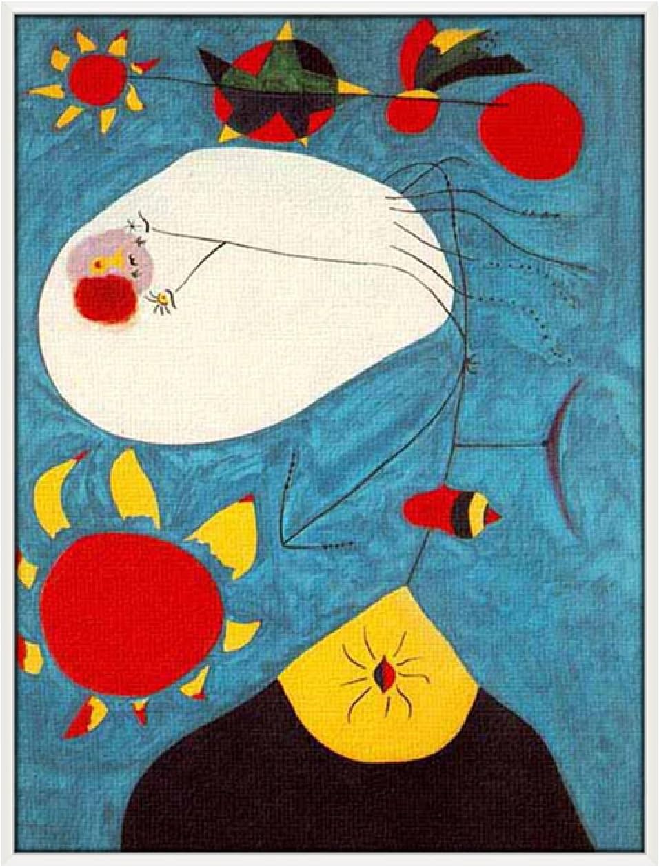 Joan Miro Stampa su tela Dipinto astratto-Joan Miro Riproduzione Quadri ...