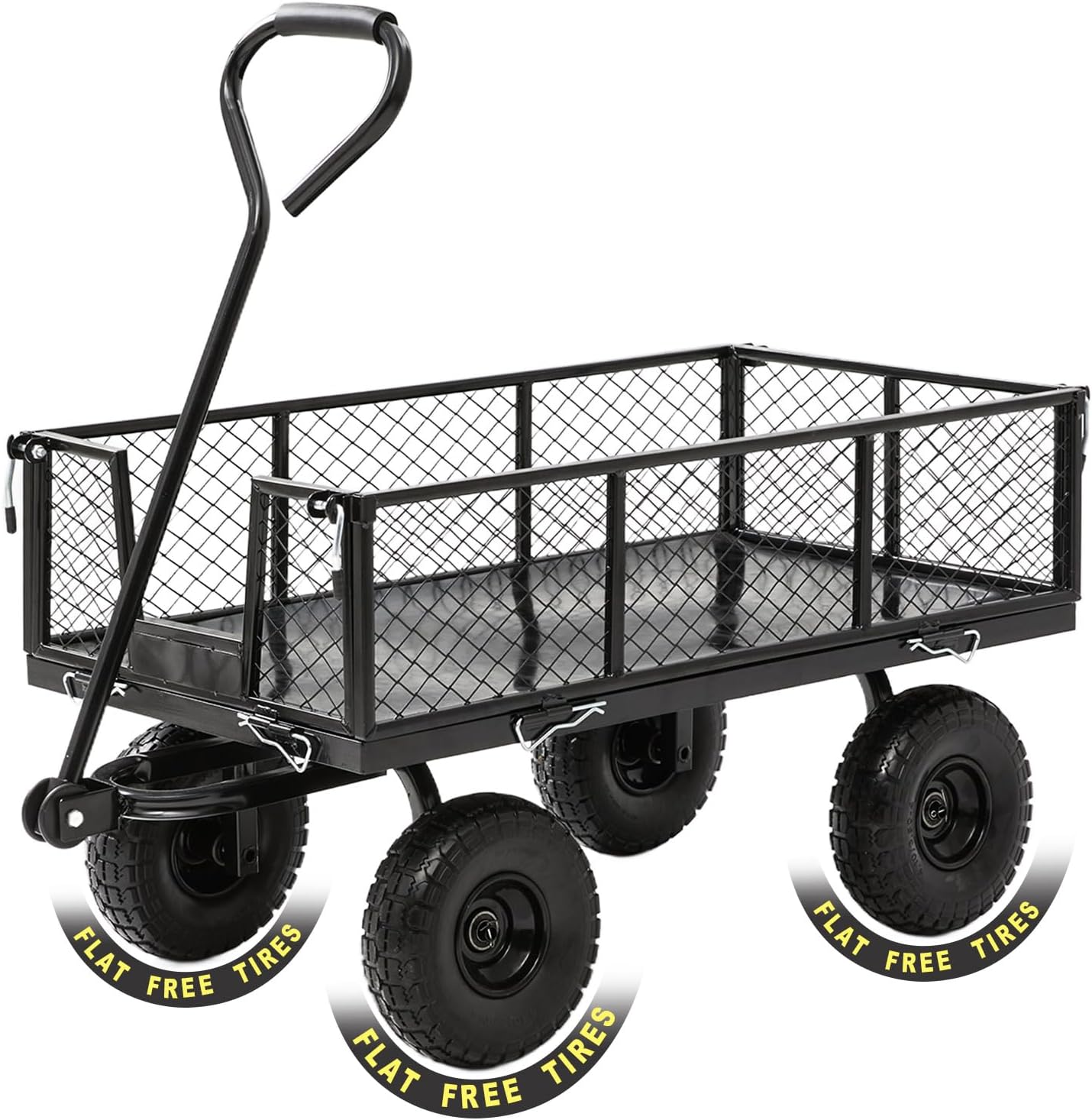 HEAHOLD Garden Wagon Cart Heavy Duty 900 LBS Steel Utility Cart with ...