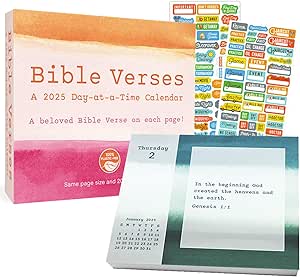 Amazon.com : Bible Verses Desk Calendar Set - Deluxe 2025 Christian ...