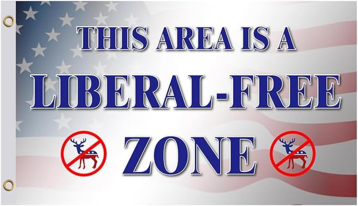 Amazon.com : 3'x5' This Area Is a Liberal Free Zone Flag - Equipped ...