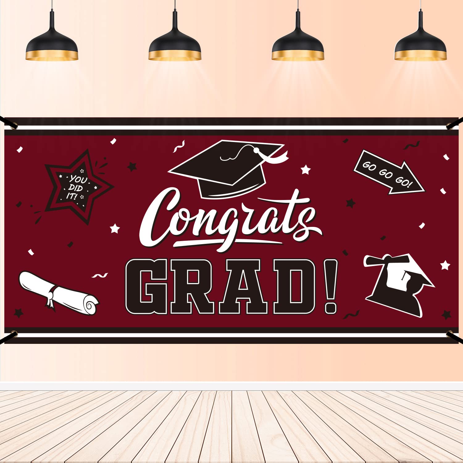 Maroon Graduation Background Graduation Day Digital Paper Seamless
