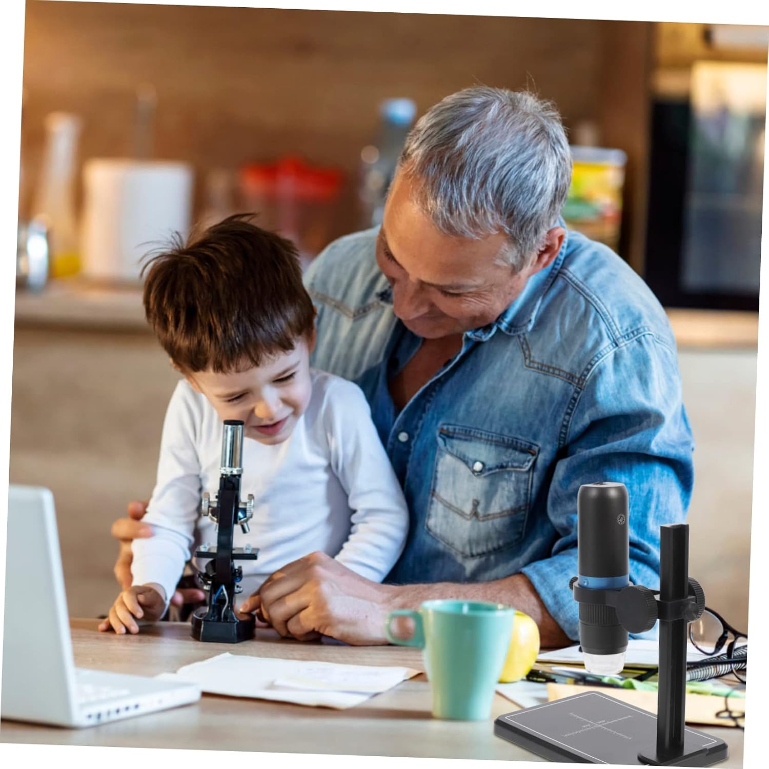 SOLUSTRE Electron Microscope Kids Portable Microscope Child Microscope ...