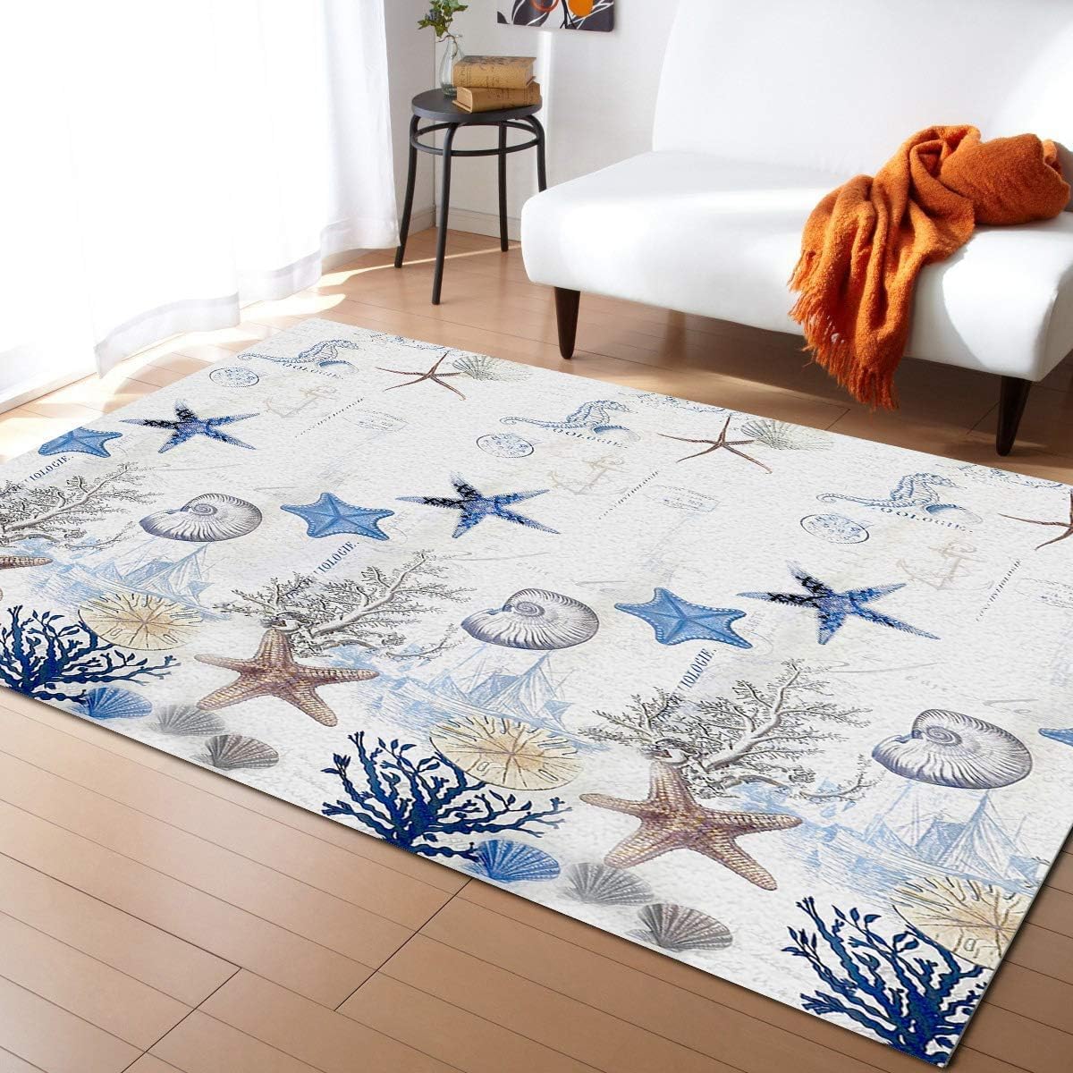 Amazon.com: BOWESI Area Rugs 8x10ft, Nautical Tropical Ocean Collection ...