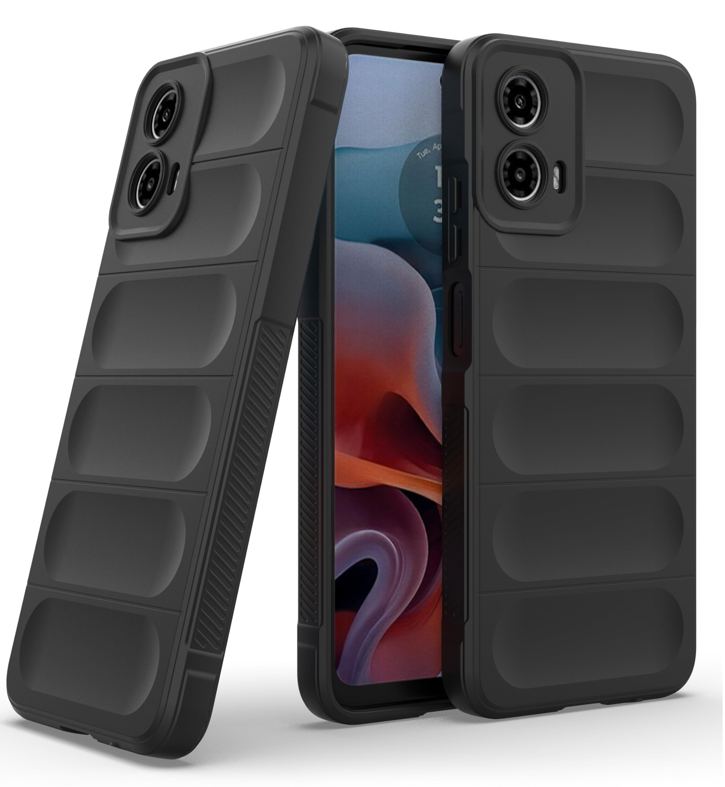 SPAZY CASE® Moto G85 5G Back Cover | Rubber Case with Soft Silicone ...