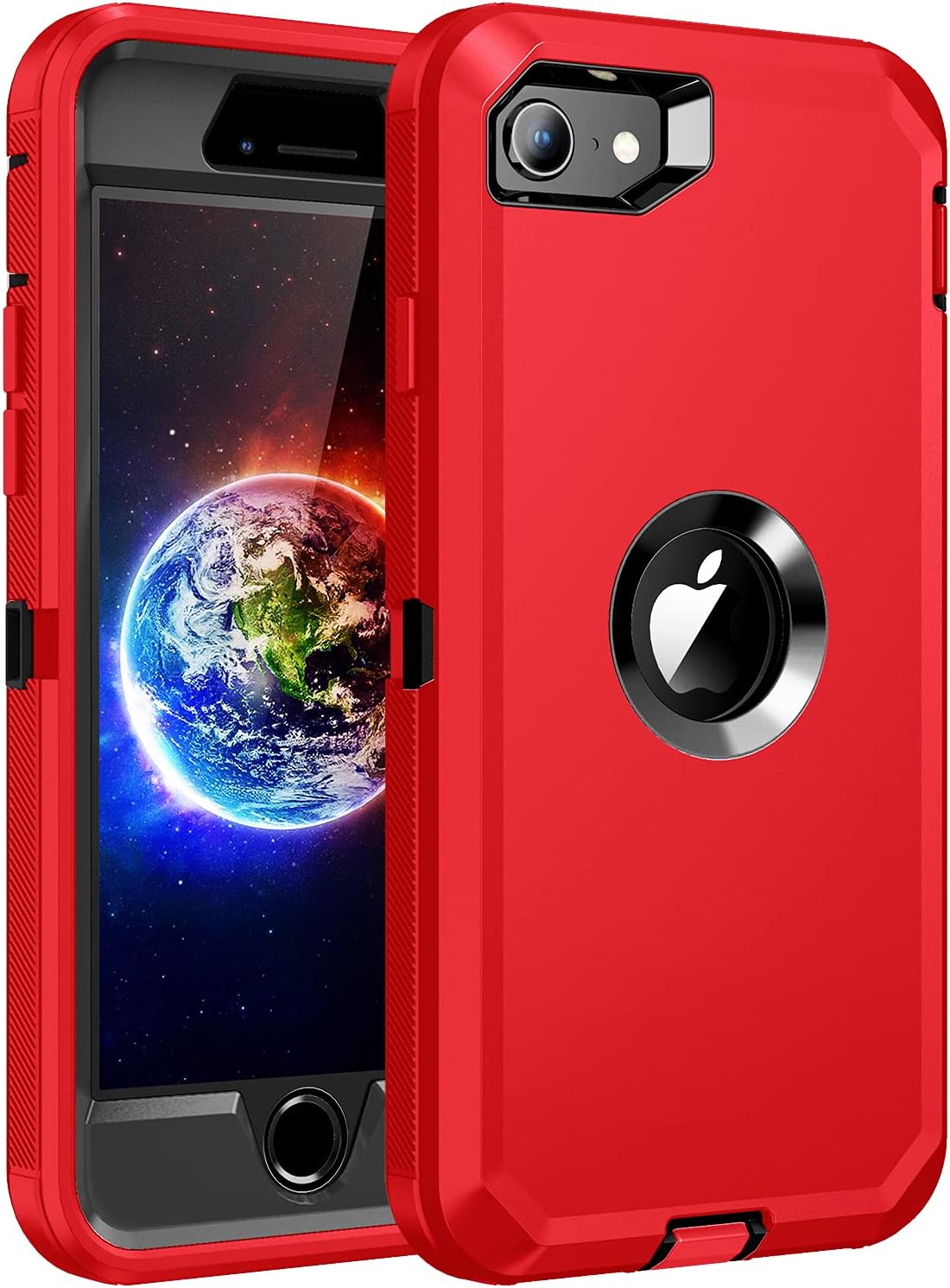 Amazon.com: Mieziba for iPhone SE 2022/2020 Case,[Built in Screen ...