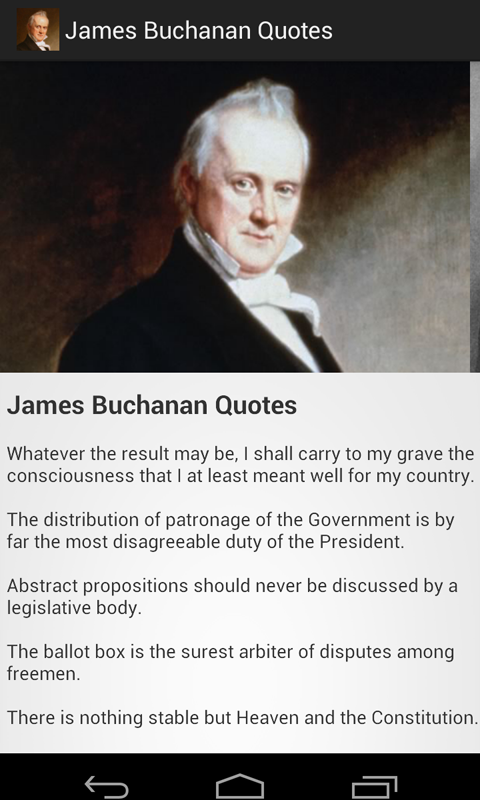 James Buchanan Famous Quotes