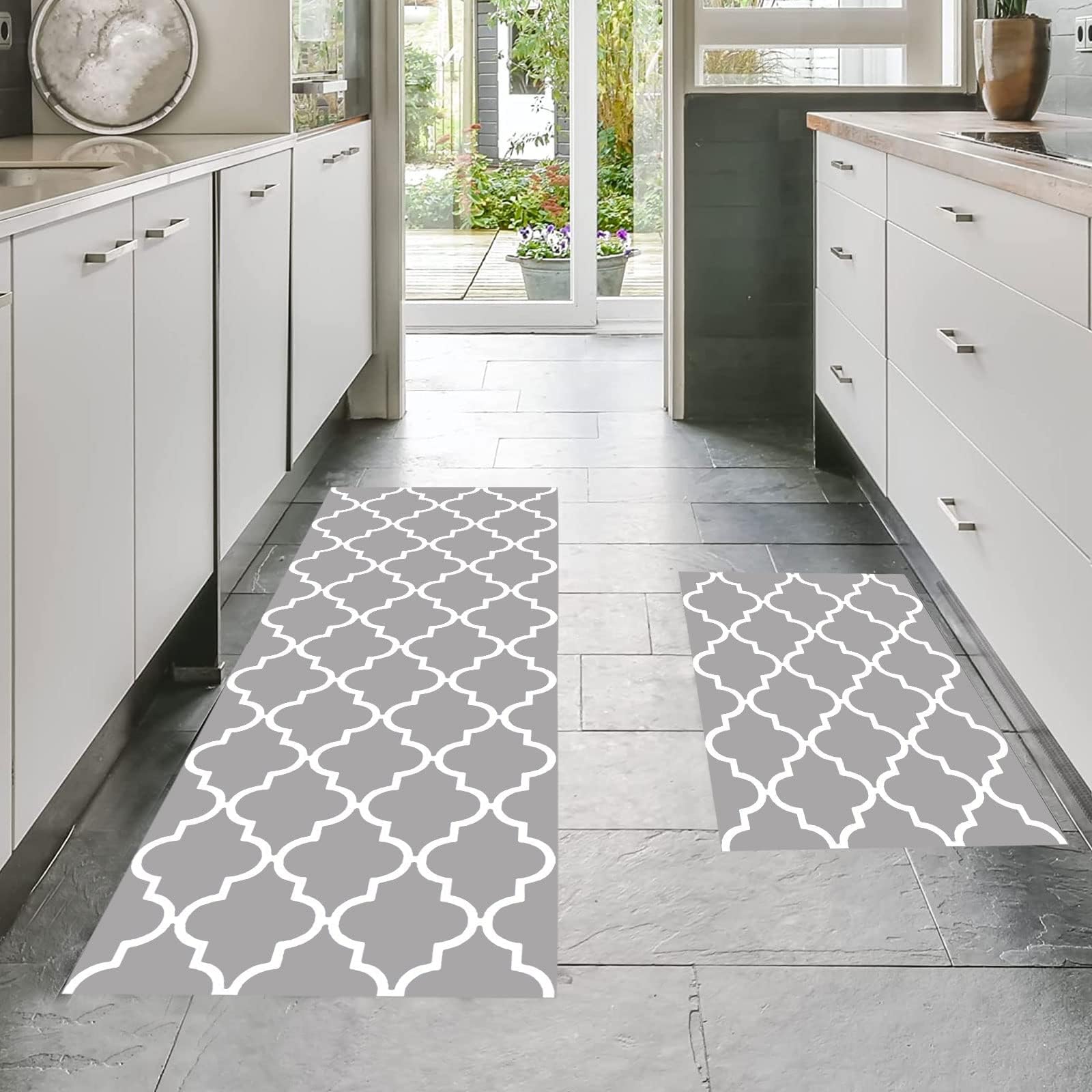 Menoeceus Juego de 2 Tapetes de Cocina, Tapete Antifatiga para Cocina ...