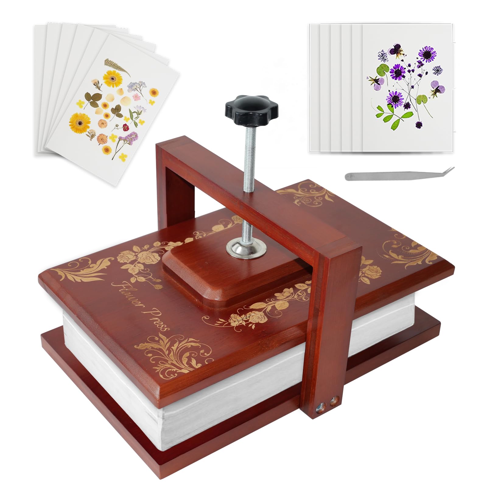 Amazon.com: Stranthother 11.6 * 7.9 inch Flower Press Kit Even Pressure ...