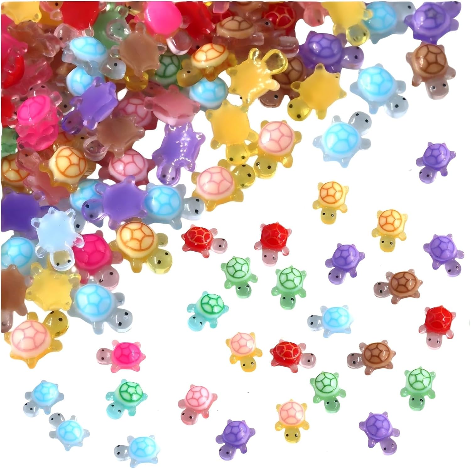 Amazon.com: Caoguodang 200 Pcs Mini Resin Turtles - Glow in The Dark ...