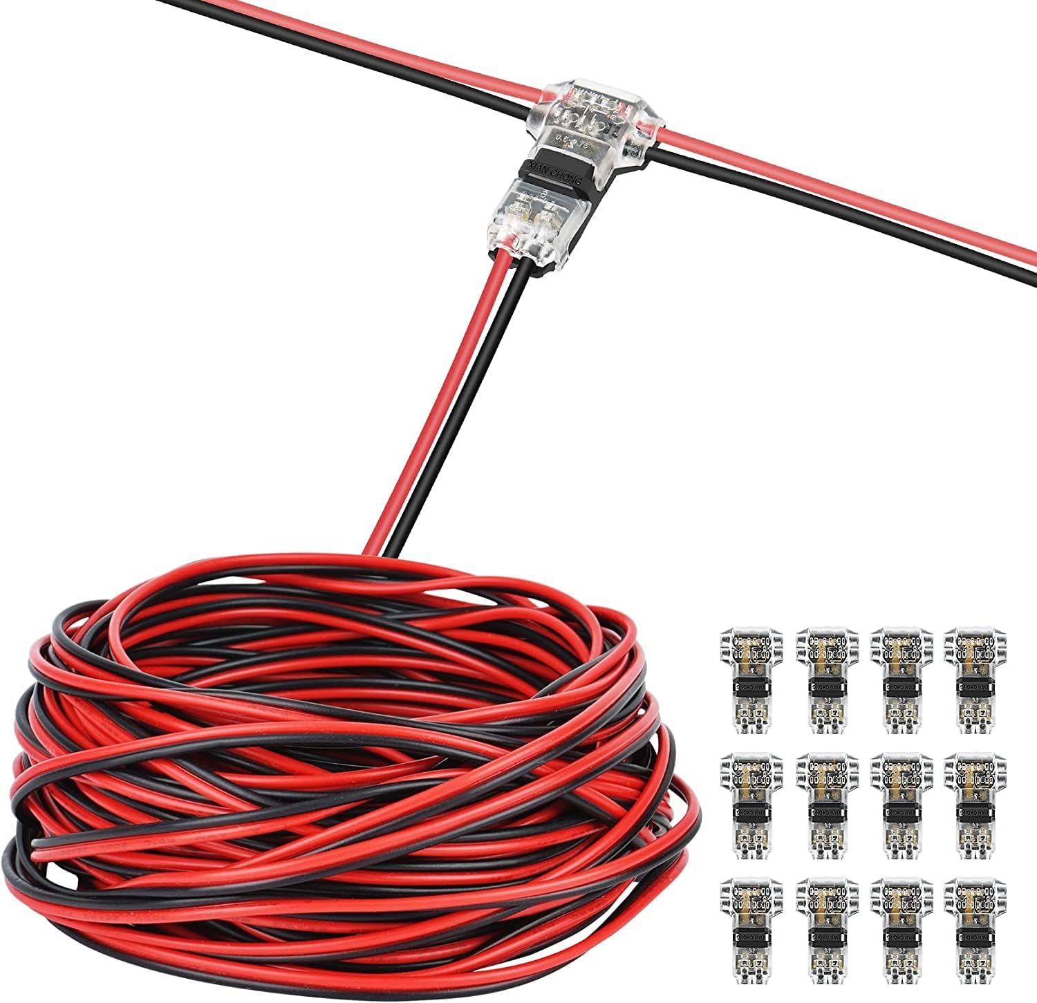 BNTECHGO 8 Gauge Flexible 2 Conductor Parallel Silicone Wire Spool Red ...