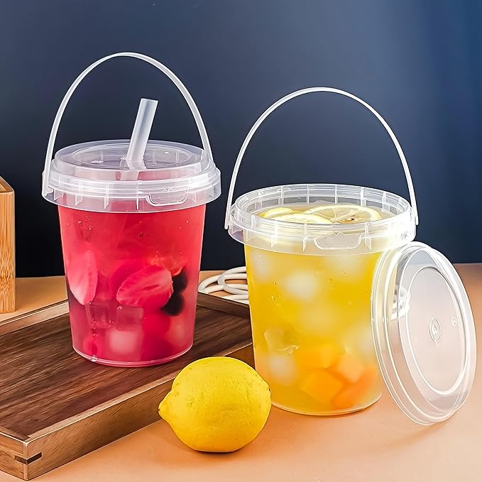 Amazon.com: Set of 10, 33.8 oz Fruit Bucket Cups, Sports Bottle ...