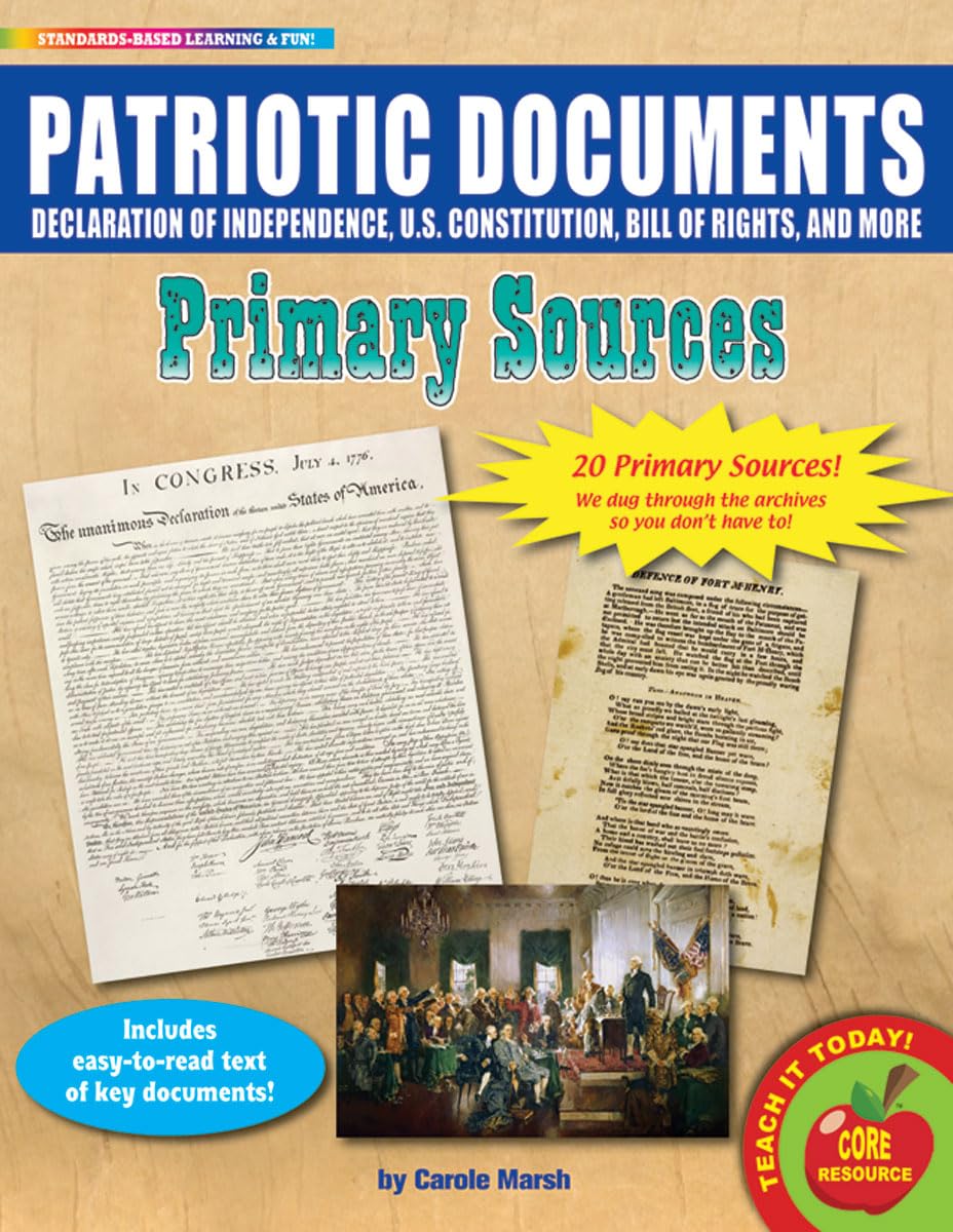 Patriotic Documents Primary Sources Pack: Gallopade International ...