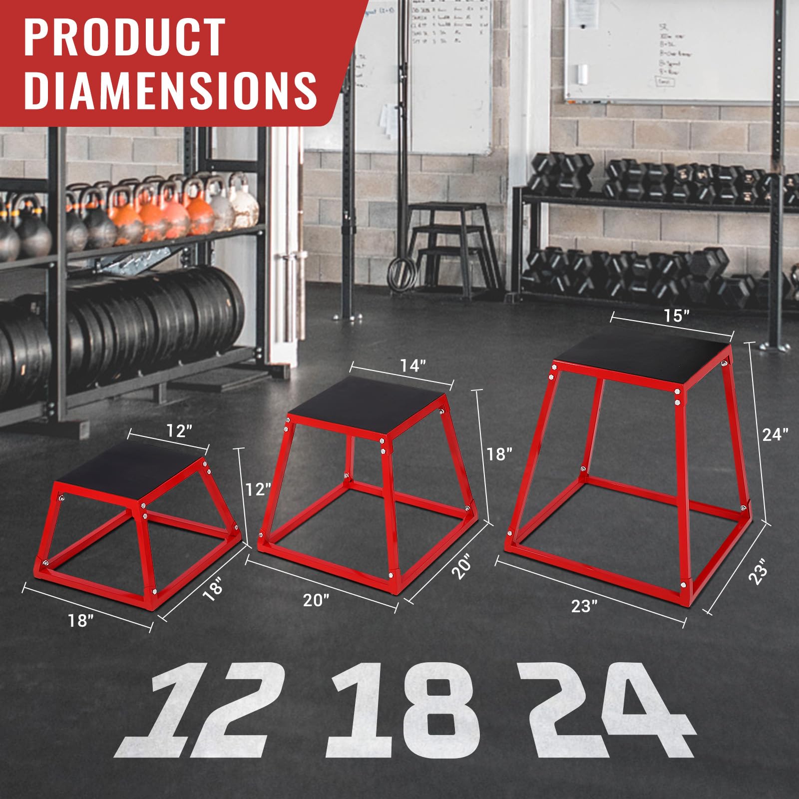 Snapklik.com : STMHOM Jump Boxes, Heavy-Duty Steel Plyometric Jump Box ...