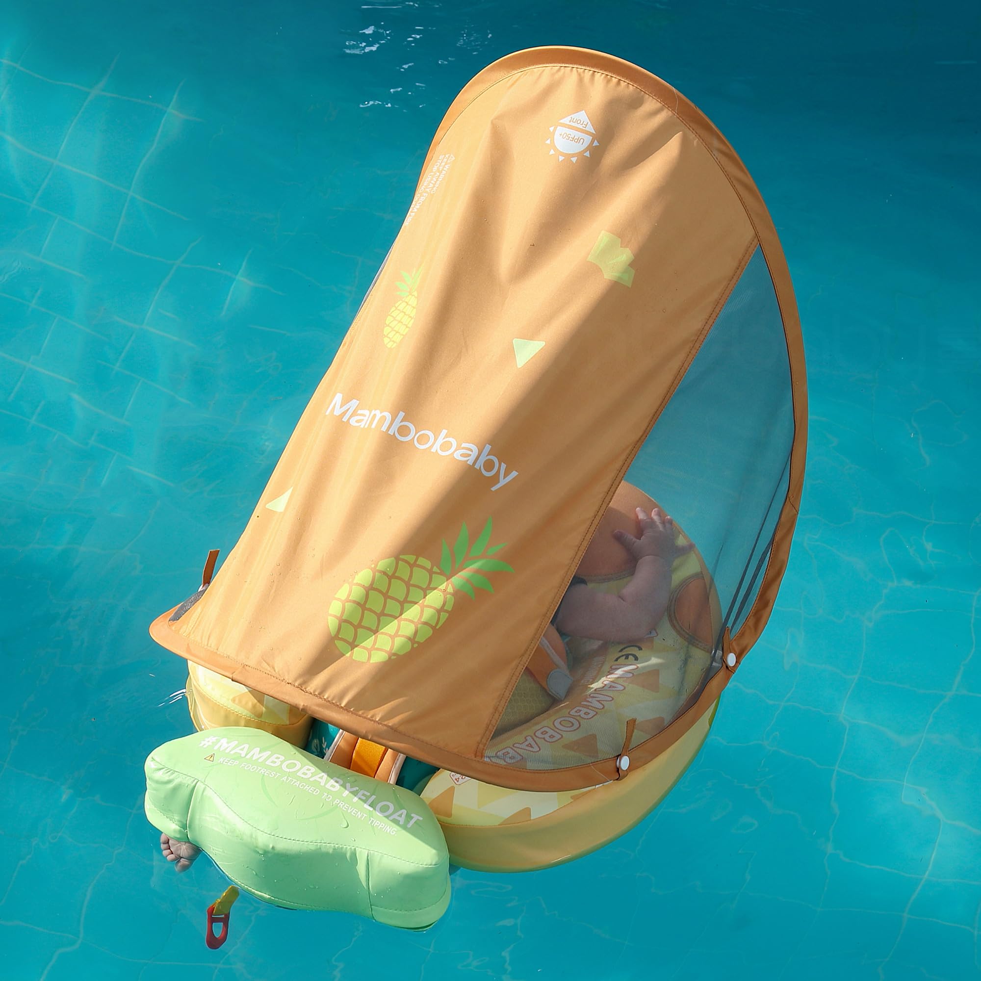 Mambobaby Float Add Tail Newest Baby Swim Float with Canopy Solid Pool ...