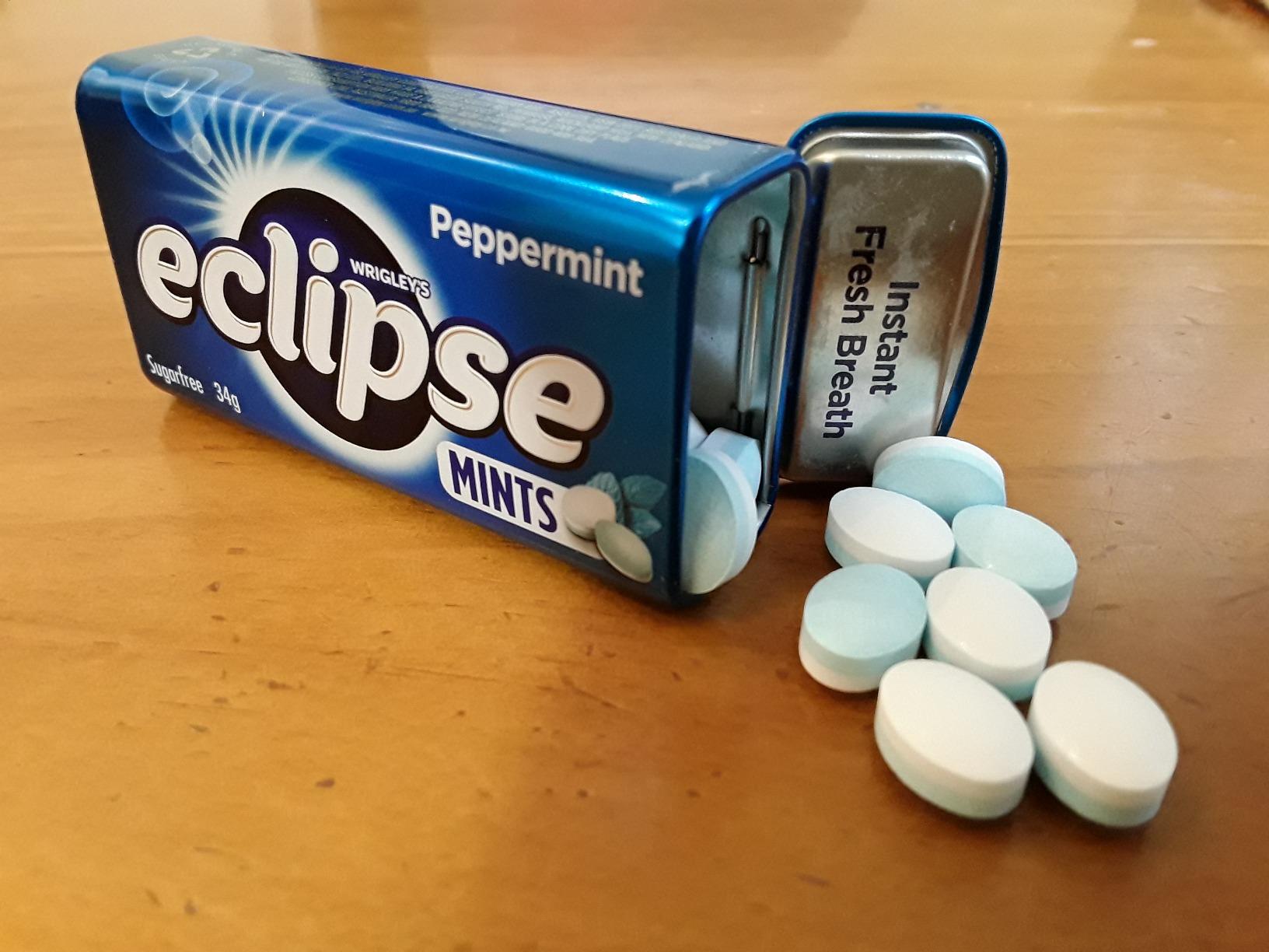 Eclipse Peppermint Sugarfree Hard Pressed Mints, 16 x 34g : Amazon.com ...