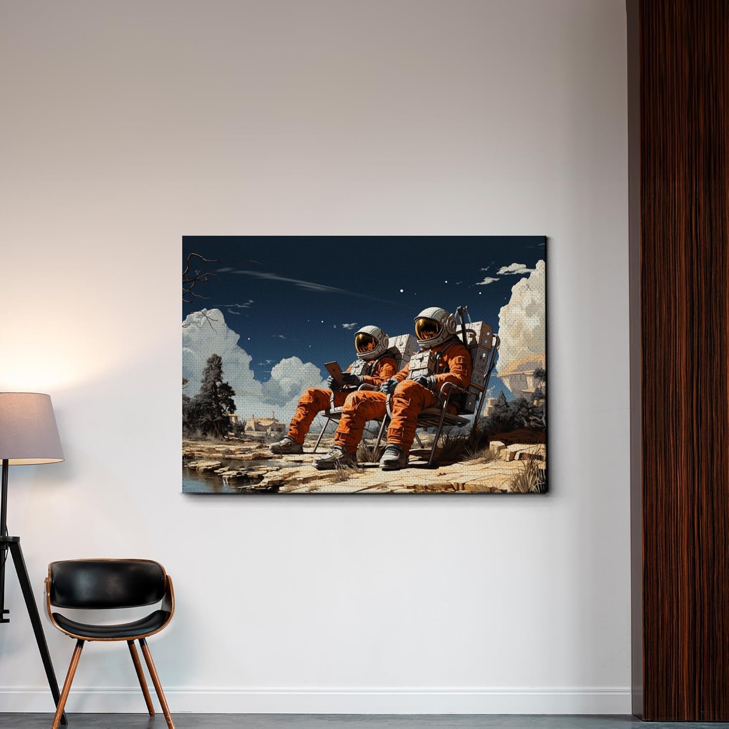 Amazon.com: Space Aliens on Vacation, Nasa Astronaut Couple Canvas Wall ...