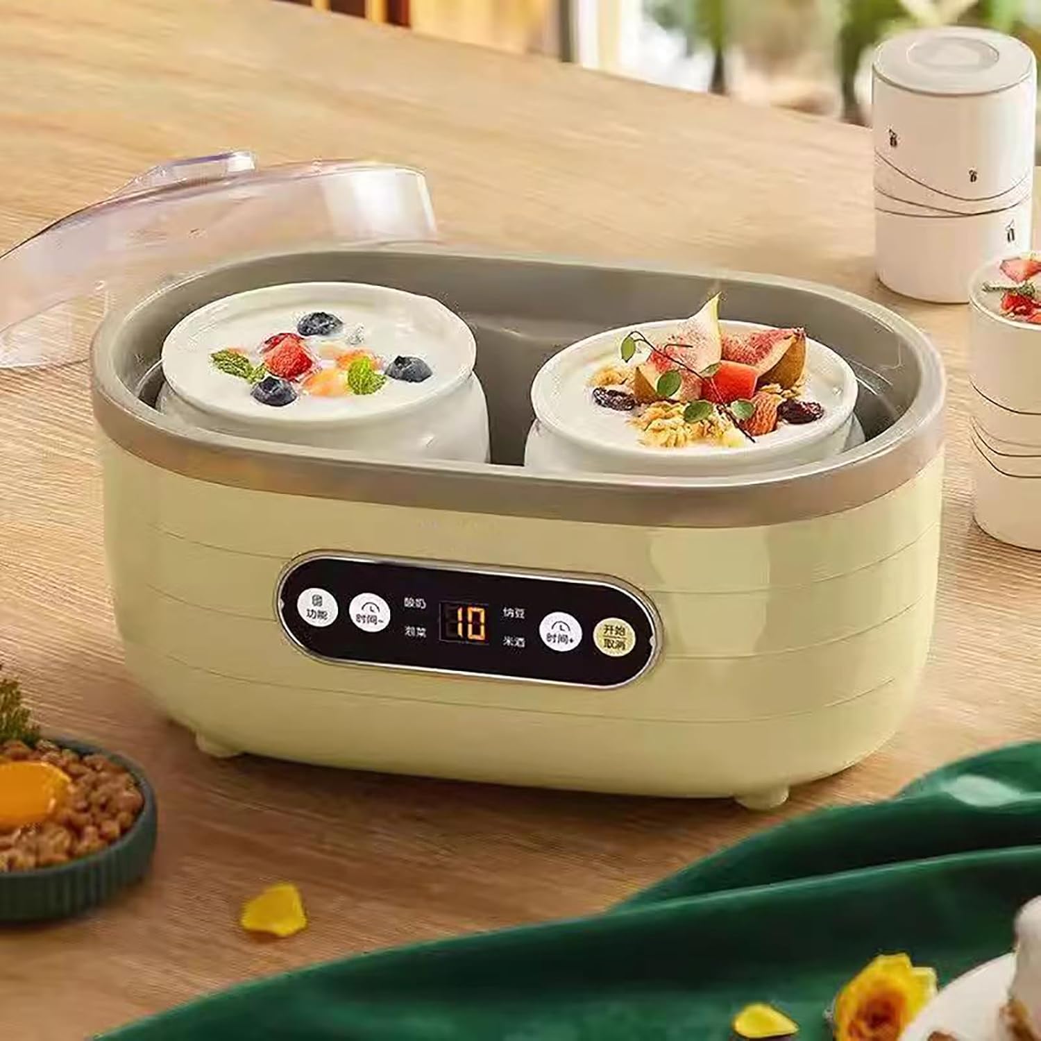 HmLotd Yoghurt Maker Small Multifunctional Yoghurt Maker with 2 Large ...