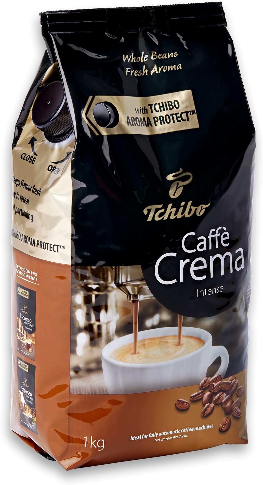 Amazon.com : Tchibo Whole Bean Coffee – Caffé Crema Intense - Dark ...