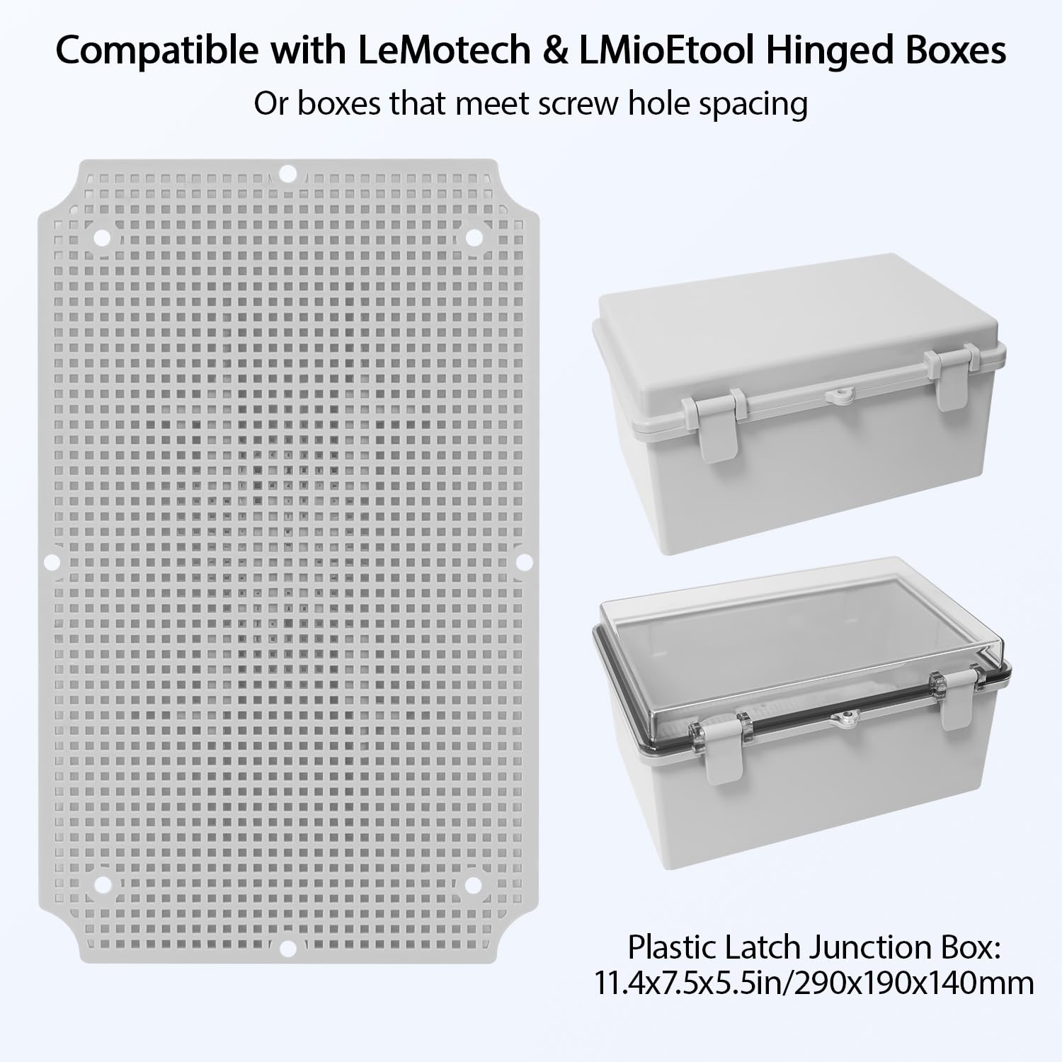 Snapklik.com : LeMotech 2pc Junction Box Mounting Plate ABS Plastic ...