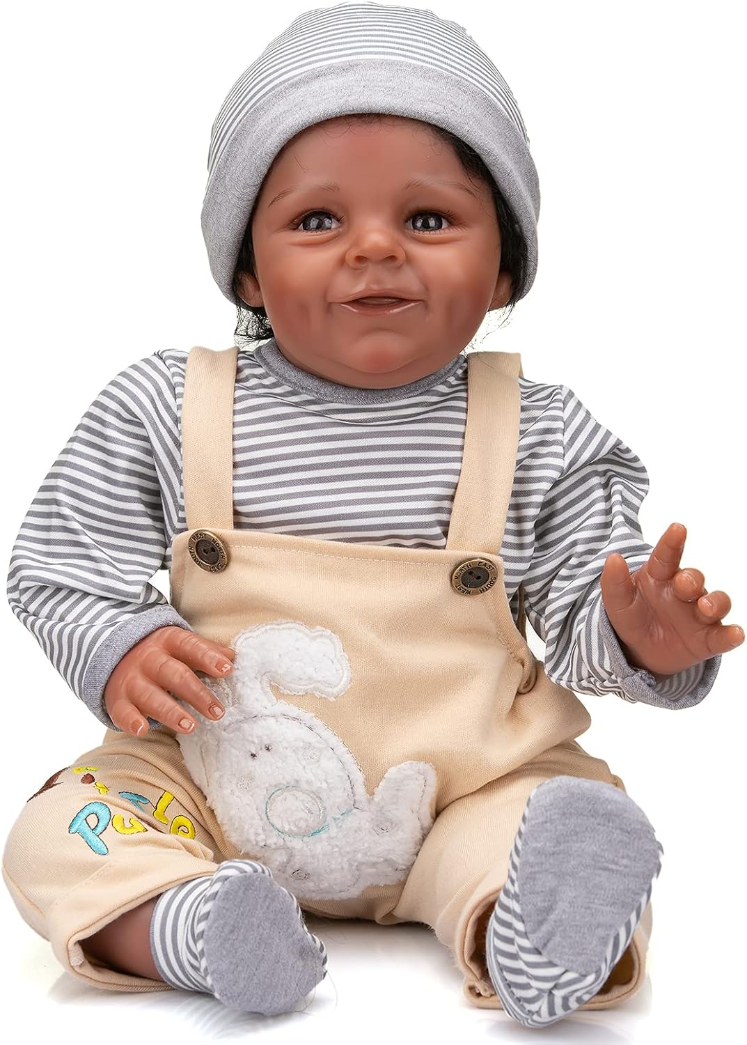 Amazon.com: Ninonina African American Reborn Baby Dolls Black Realistic ...