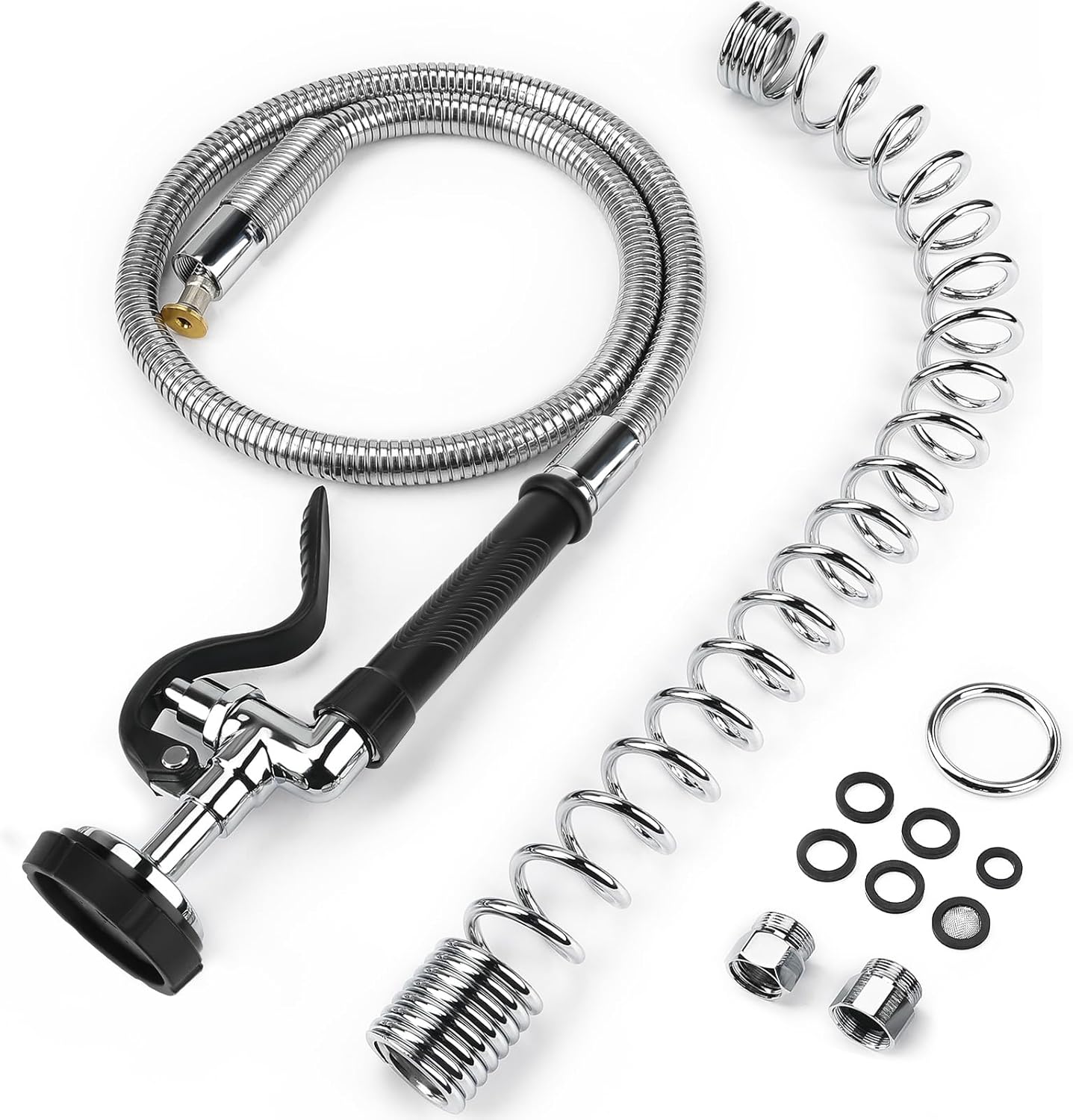 Spray Valve with 45" Flexible Stainless Steel Hose & Pre-Rinse Overhead ...