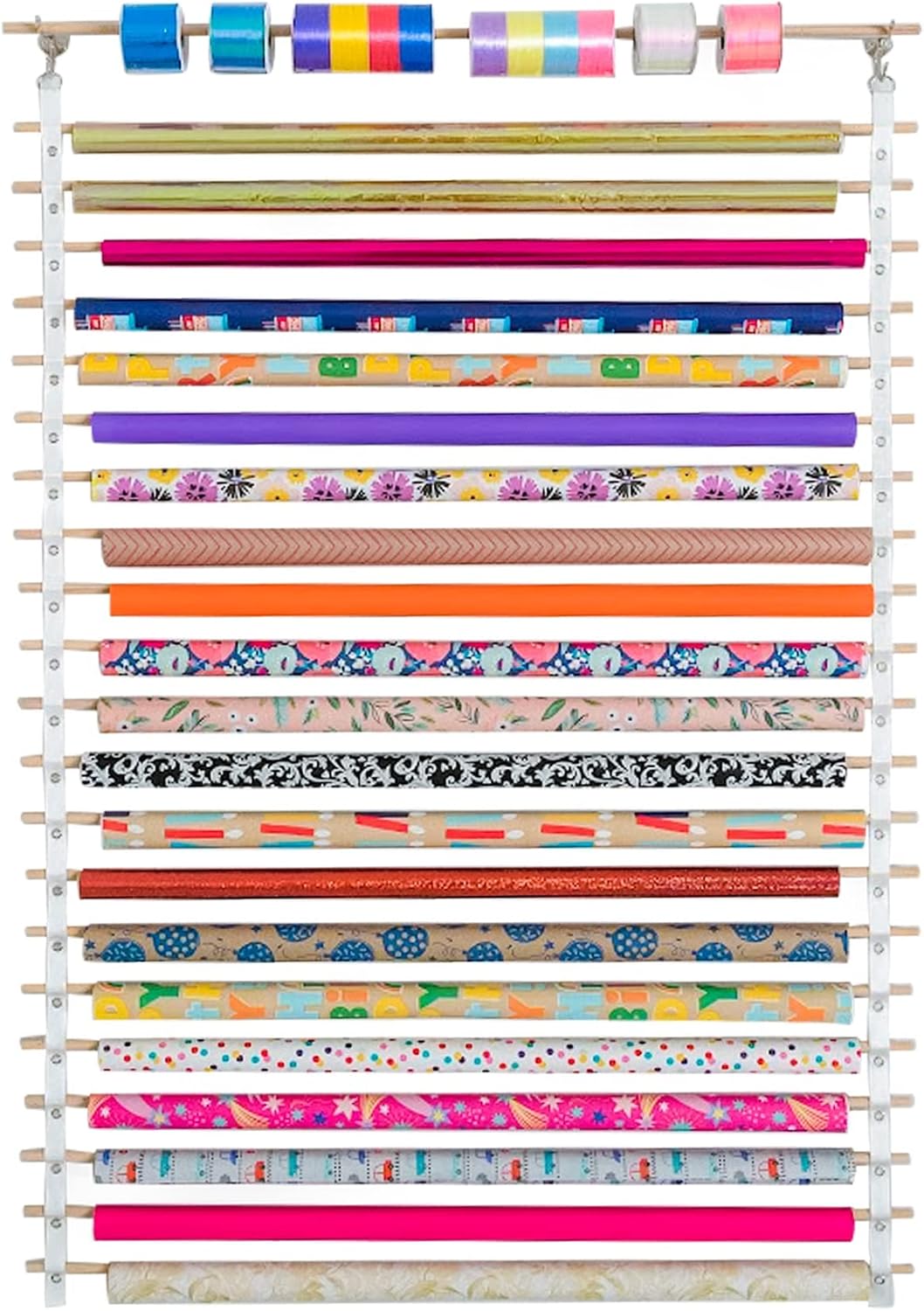 RELODECOR Gift Wrapping Paper Storage Organizer, Ribbons, Cellophane ...