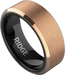 The Ridge Tungsten Rings For Men - Mens Wedding Band - Strong, Durable ...