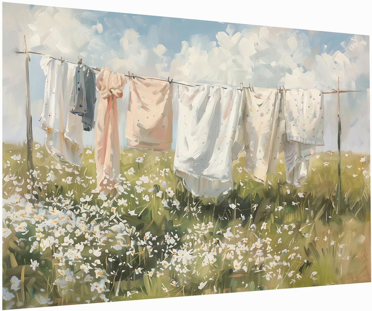 Amazon.com: Generic Laundry Room Wall Art, Vintage Floral Clothesline ...