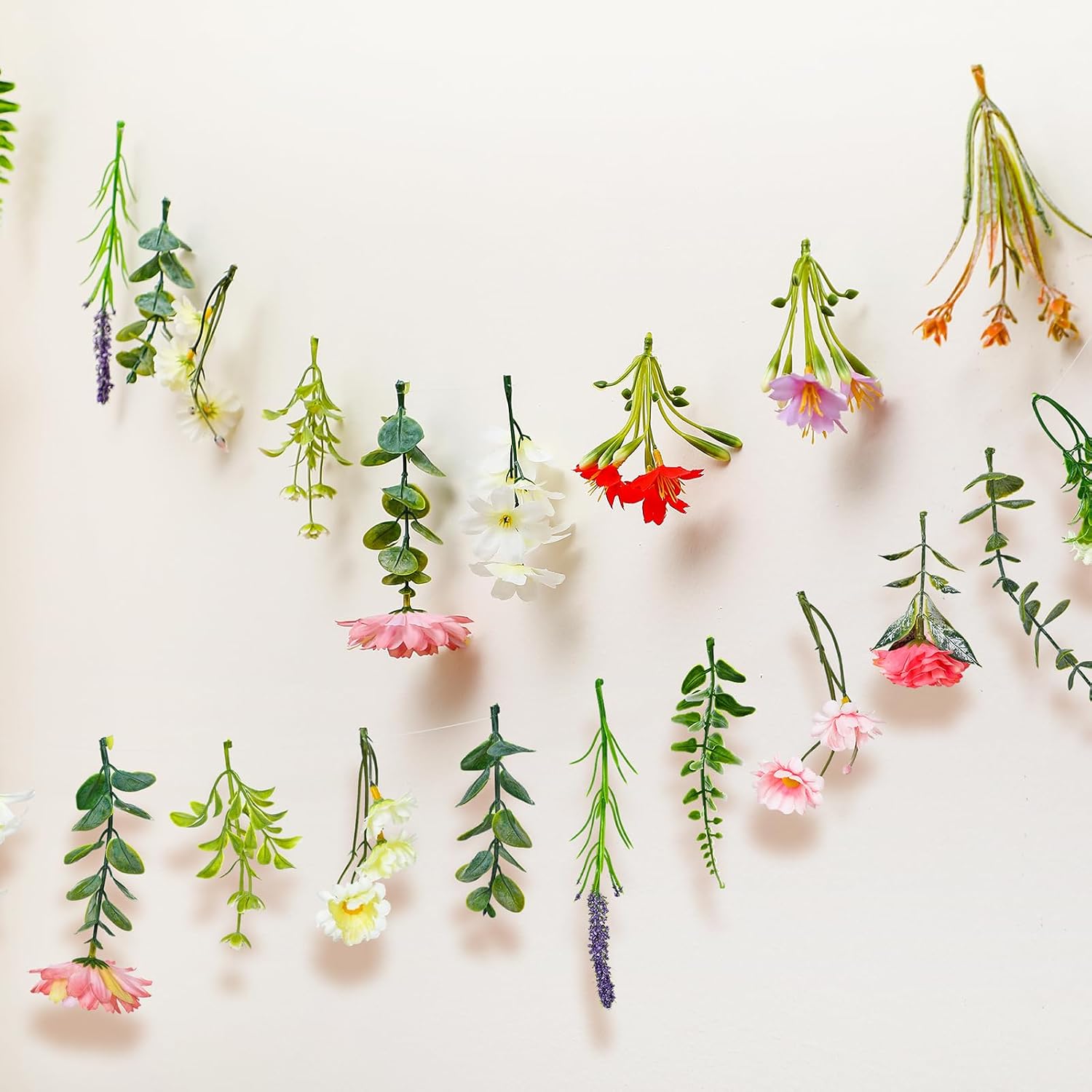 Amazon.com: Suncalla 2 Pcs 6.6 ft Artificial Flower Garland Spring ...