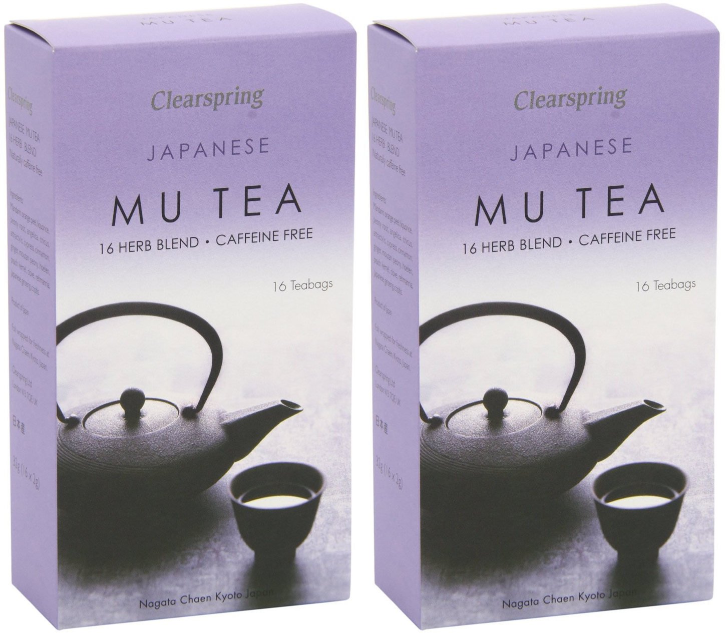Amazon.com: (2 Pack) - Clearspring - Mu Tea Box | 16 Bag | 2 Pack Bundle