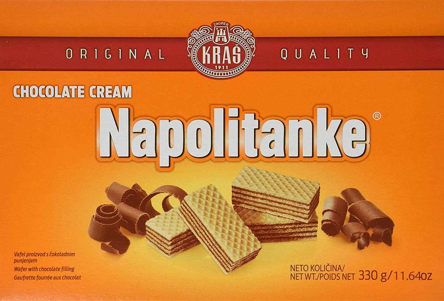 Amazon.com: Kras Napolitanke Chocolate -Cream Wafers (11.64oz / 330g ...