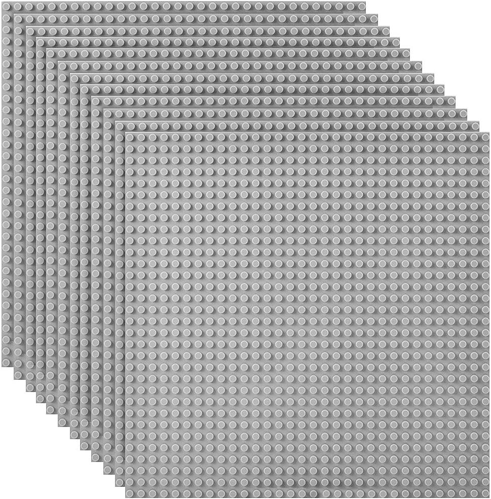 Lekebaby Classic Baseplates 12 Pack Large Building Plates 10″x10 ...